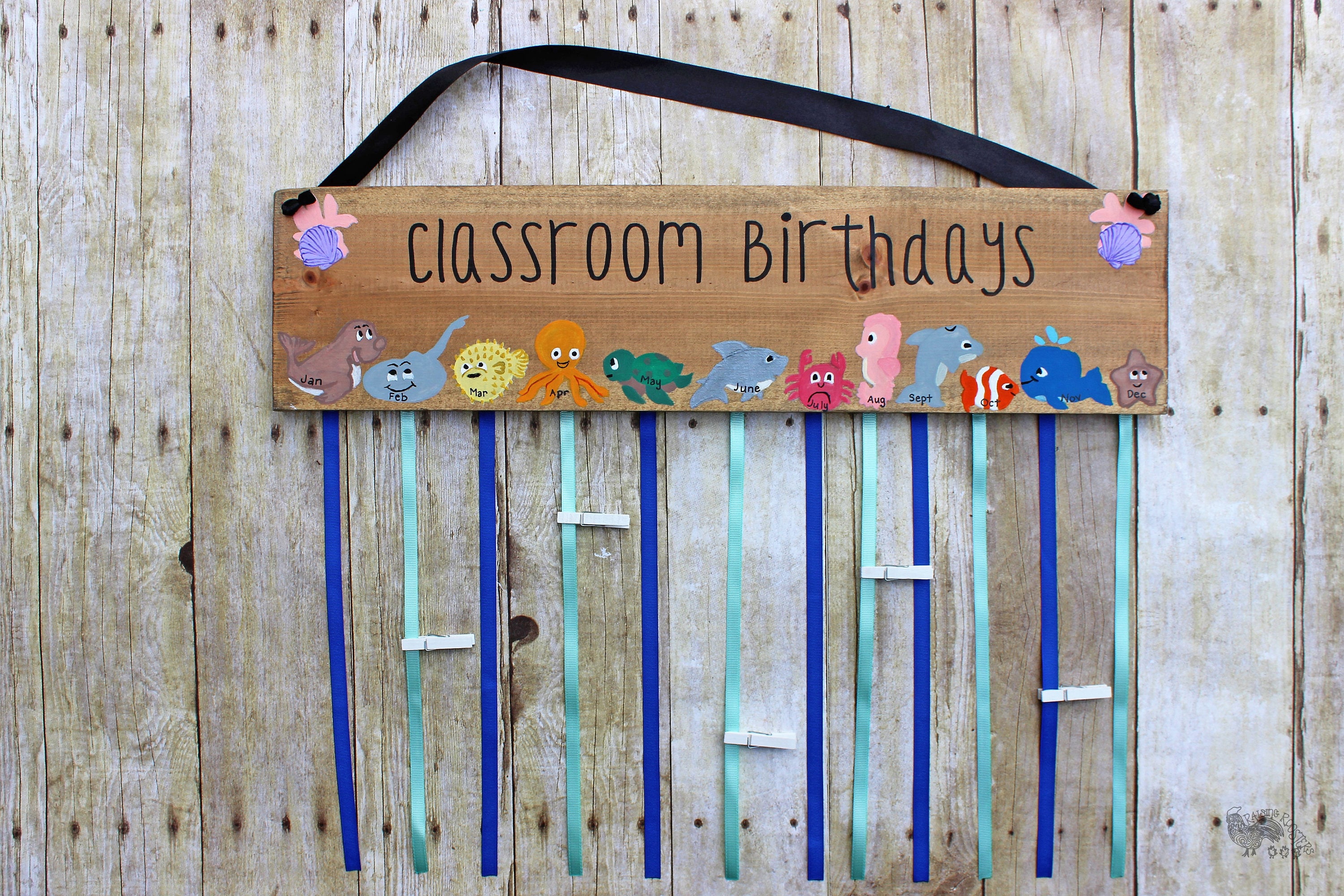 Birthday Calendar- Birthday Chart Sea Animals- Classroom Decor- Teacher ...