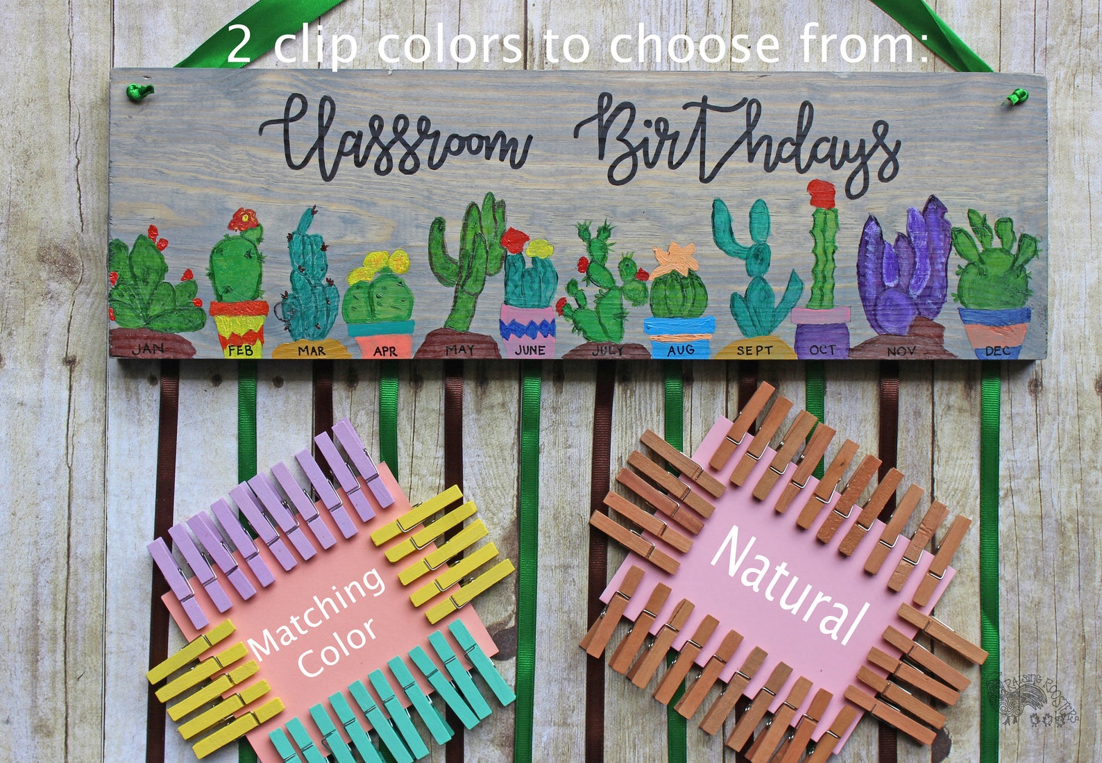 Birthday Calendar Birthday Chart Cactus Classroom Decor | Etsy