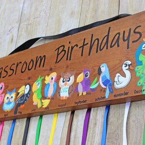Classroom Birthday Calendar- Birthday Chart- Calendar- Rainforest Theme ...