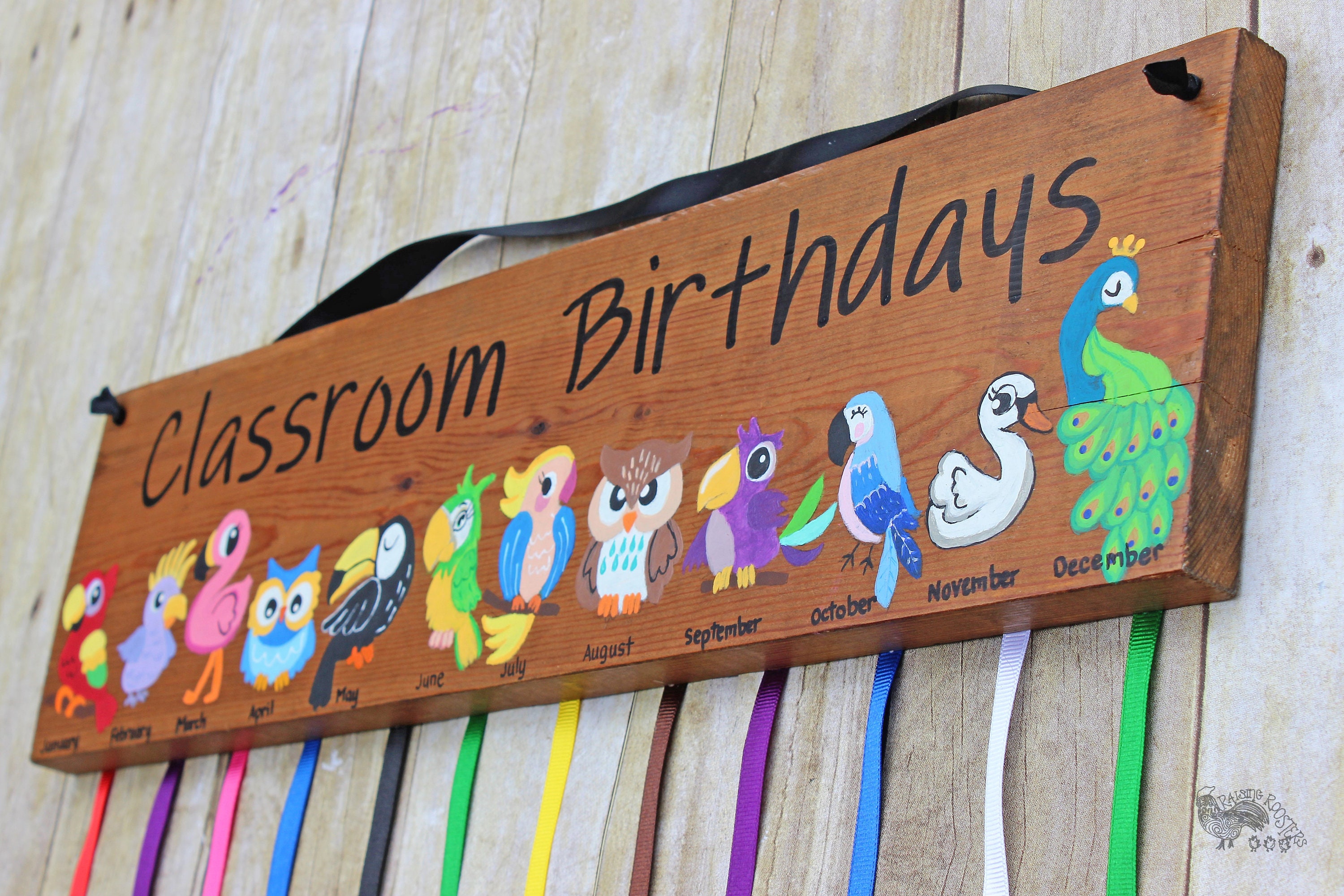 Classroom Birthday Calendar- Birthday Chart- Calendar- Rainforest Theme ...