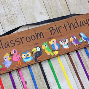 Classroom Birthday Calendar- Birthday Chart- Calendar- Rainforest Theme ...