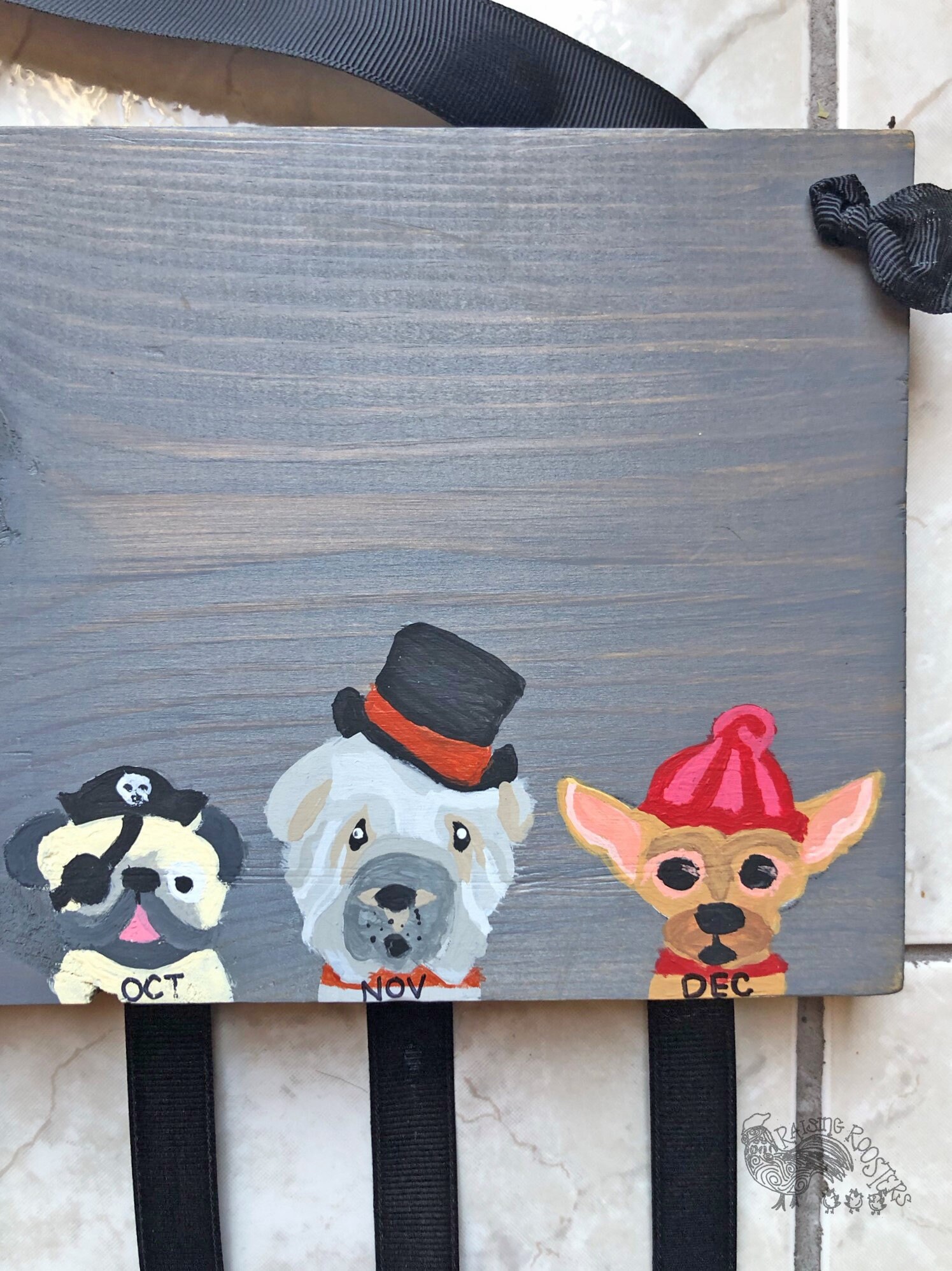 Classroom Birthday Calendar- Birthday Chart- Teacher Gift- Dog Sign ...