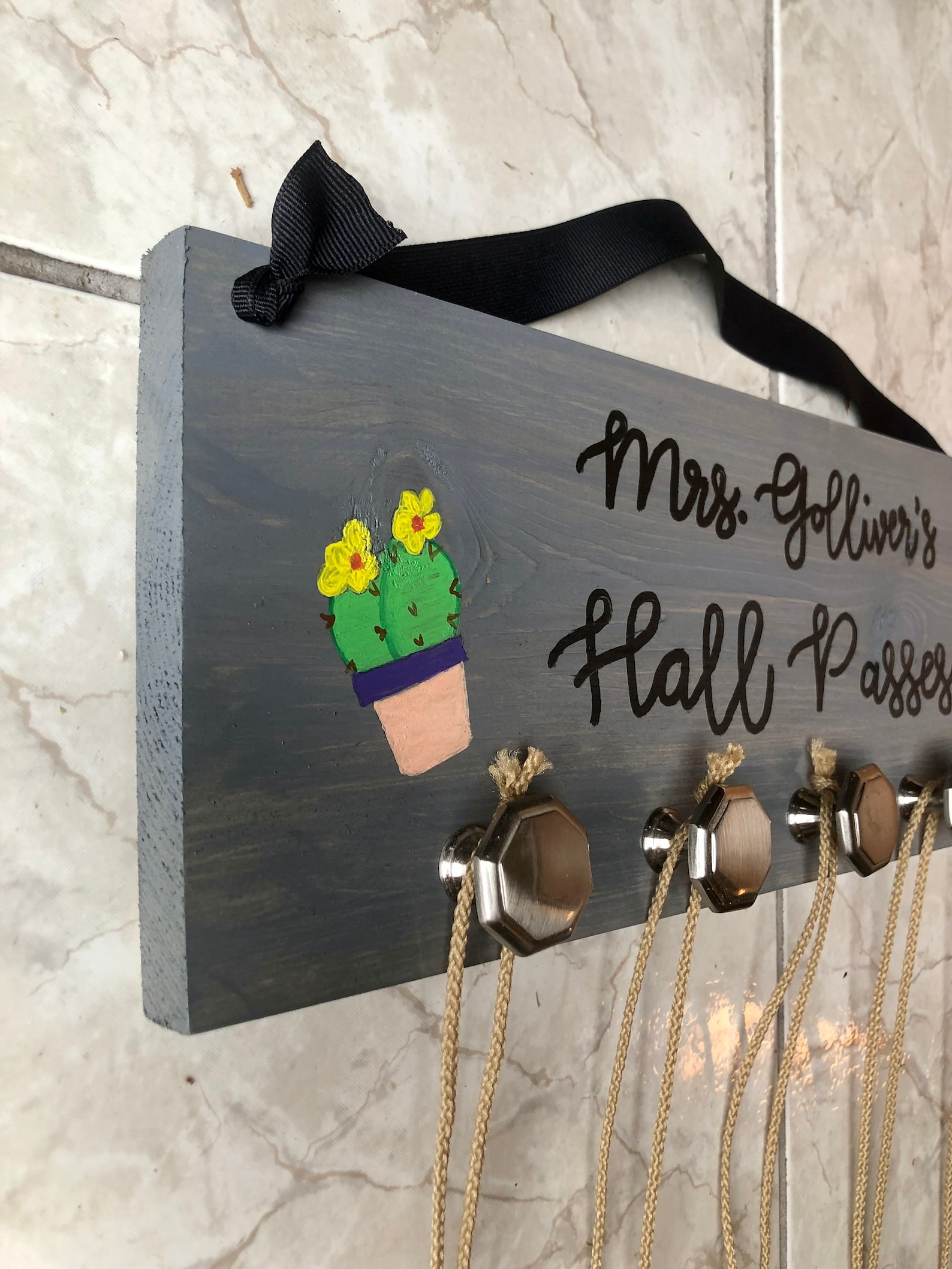 Hall Pass Sign for Classrooms Teacher Gift Rustic Hall Pass | Etsy