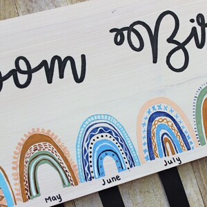 Boho Calendar- Boho Classroom Calendar- Rainbow Birthday Chart - Etsy