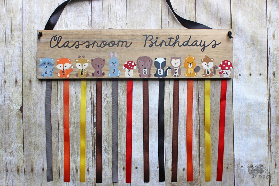 Birthday Calendar- Birthday Chart Woodland Animals- Classroom Decor ...