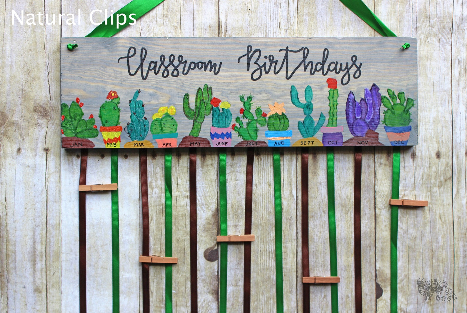 Birthday Calendar Birthday Chart Cactus Classroom Decor | Etsy