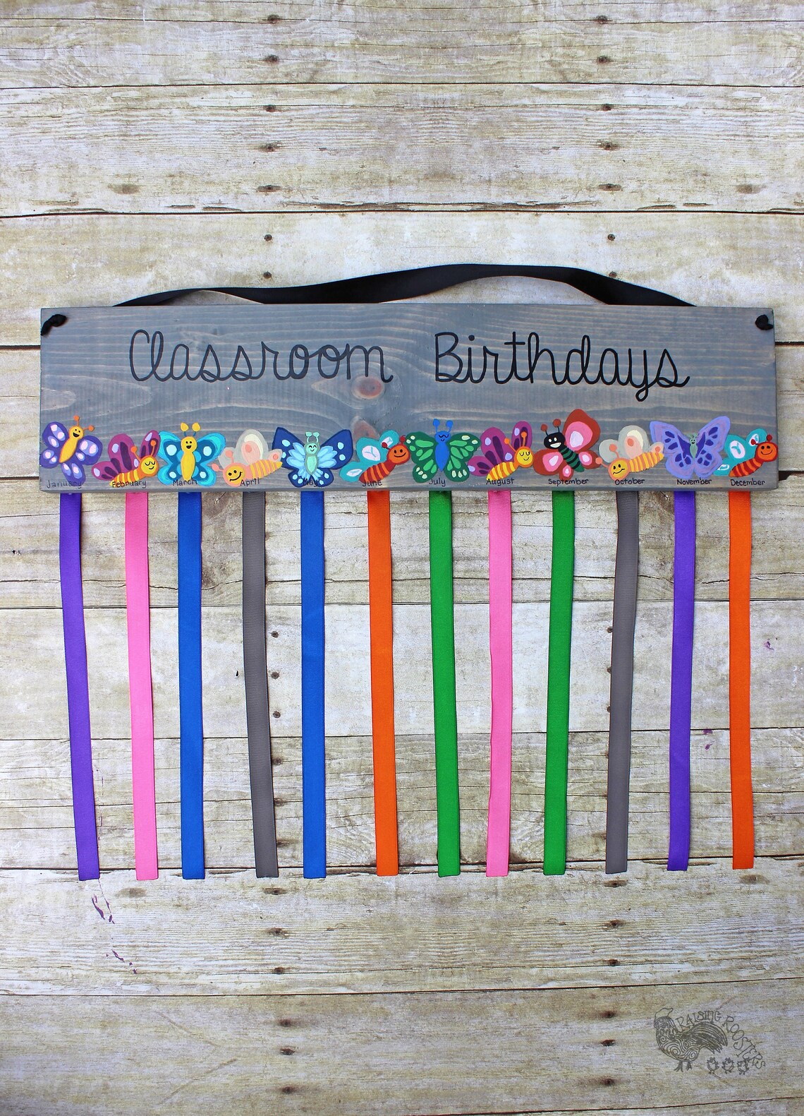 Birthday Calendar Birthday Chart Butterflies Classroom - Etsy