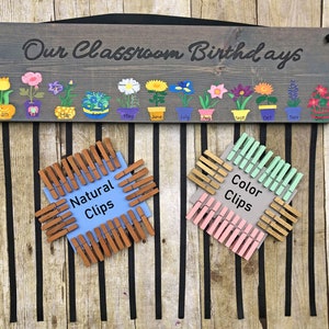 Classroom Birthday Calendar- Birthday Chart- Teacher Gift- Flower Theme ...