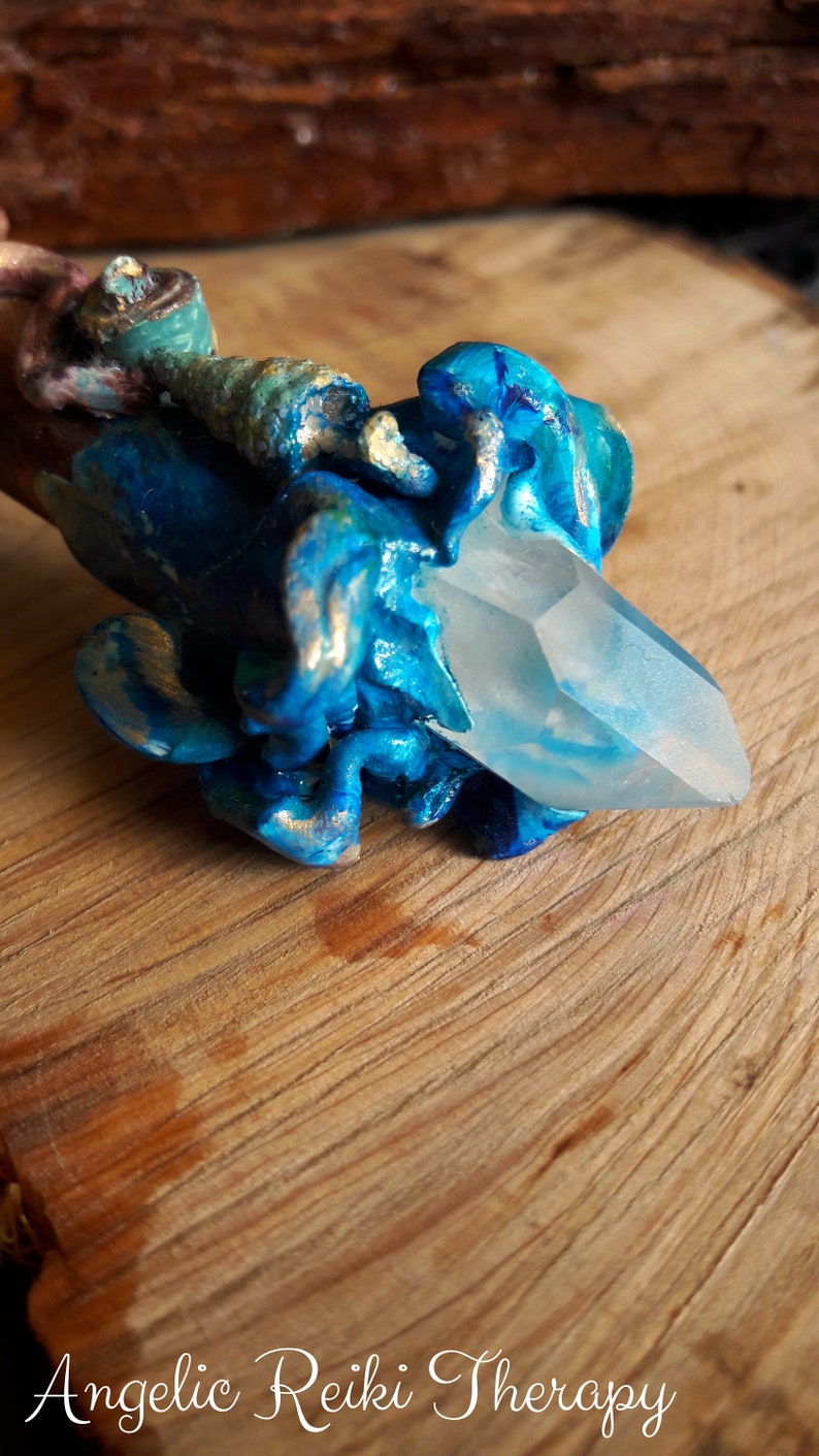 Lemurian Goddess Crystal Wand Mermaid Lemurian Healing Wand - Etsy