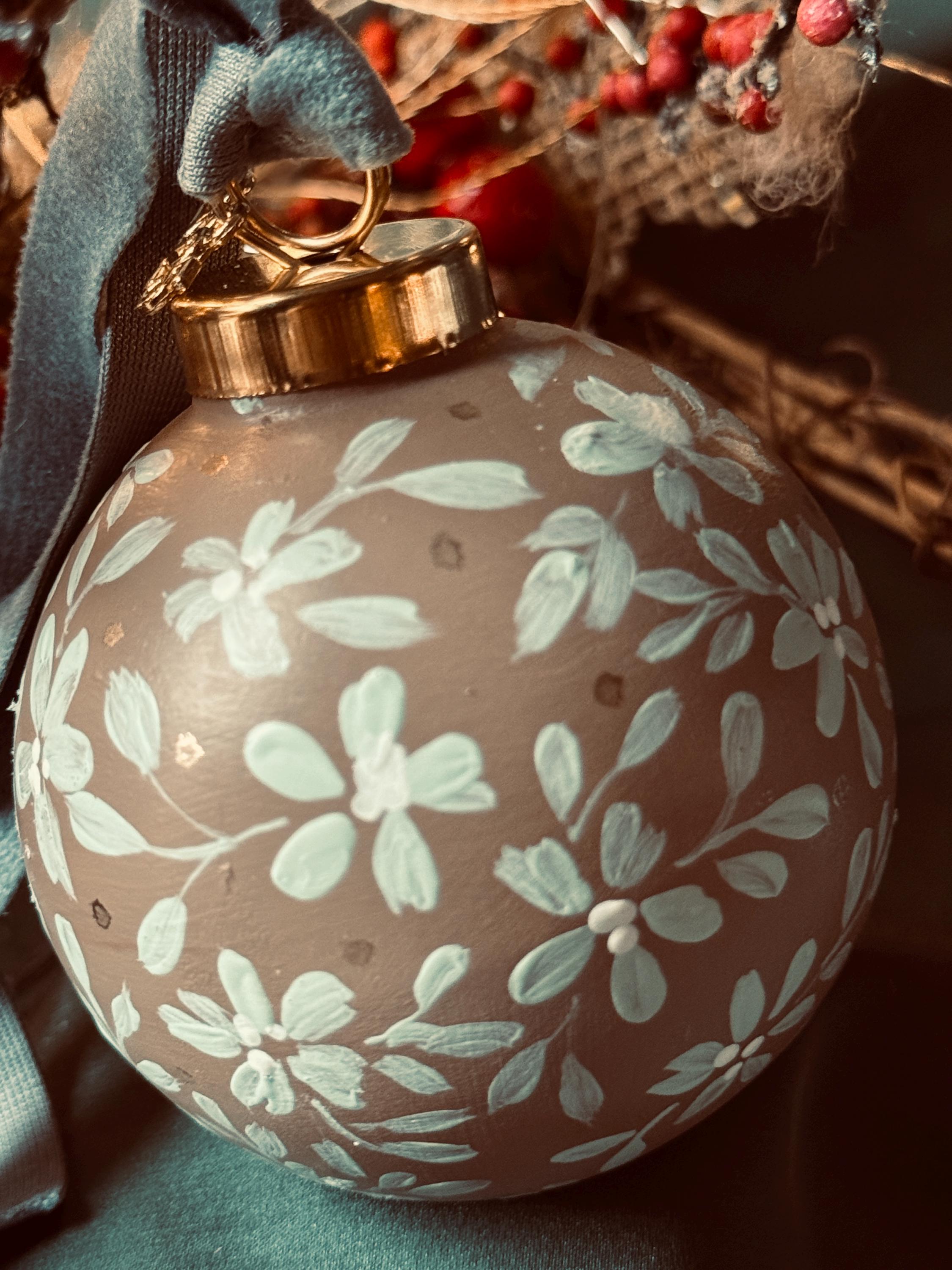 Hand-painted Ceramic Earth Tones Christmas Ornament - Etsy
