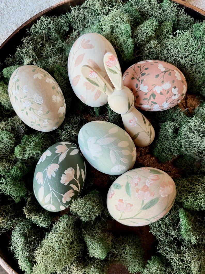 Handpainted Wood Easter Eggs - Etsy