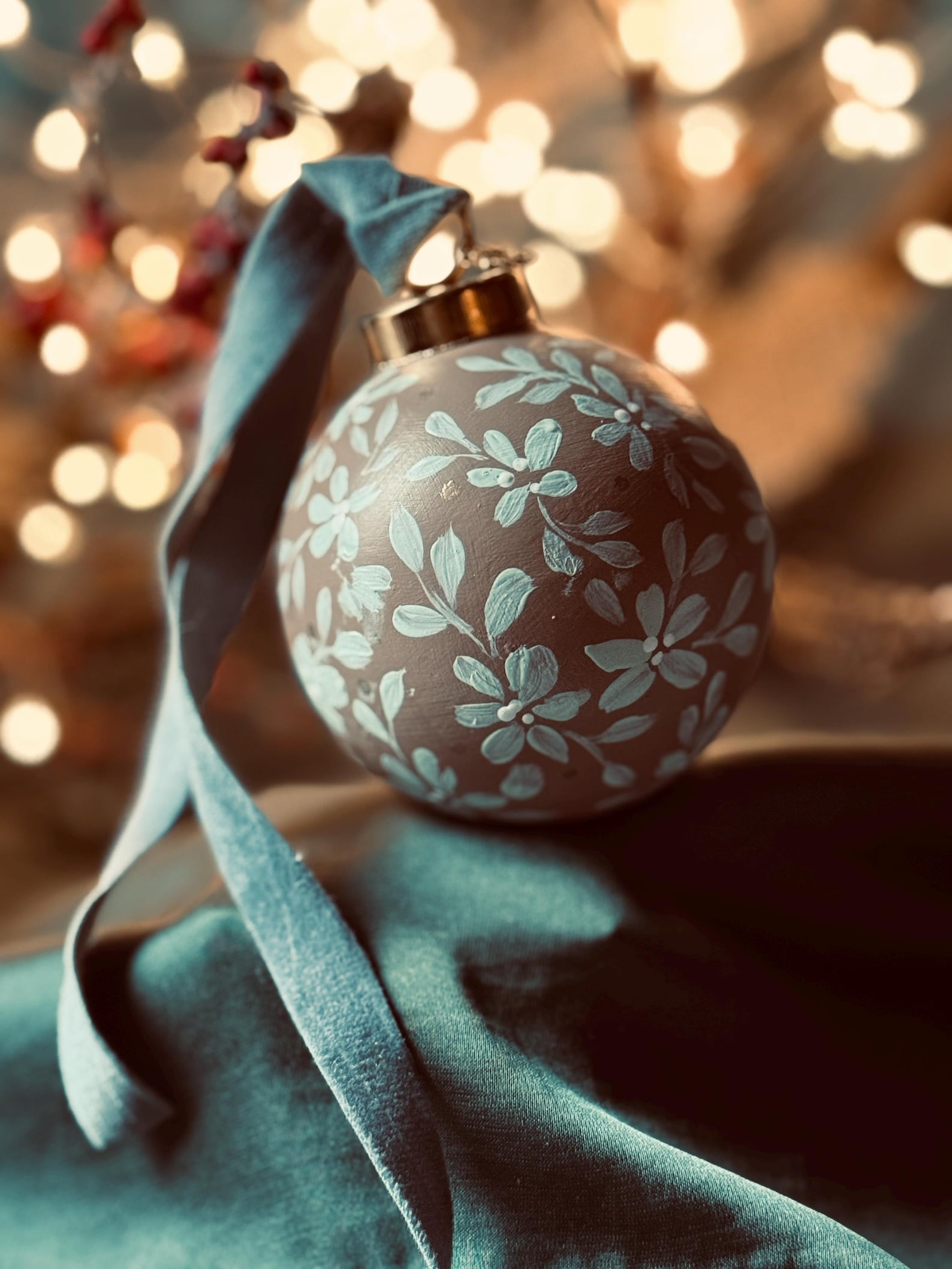 Hand-painted Ceramic Earth Tones Christmas Ornament - Etsy