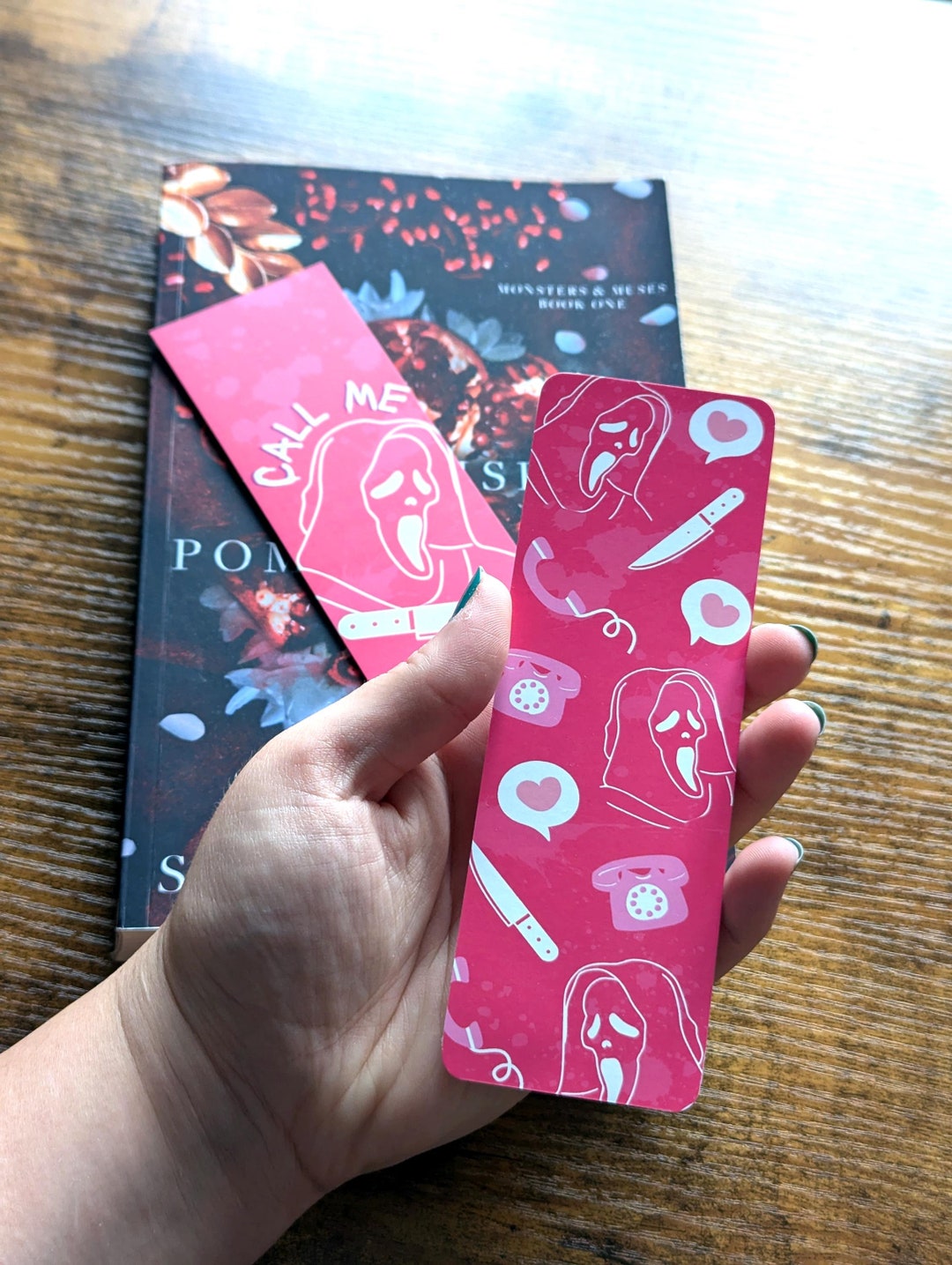 Pink Scream Bookmark, Pink Horror Ghost Face Bookmark, Card Bookmark ...