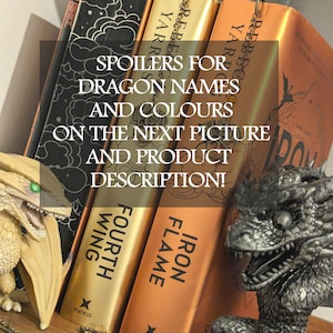 Fourth Wing Iron Flame Dragon Bookmarks, Dragon Colour Bookmarks, Metal ...