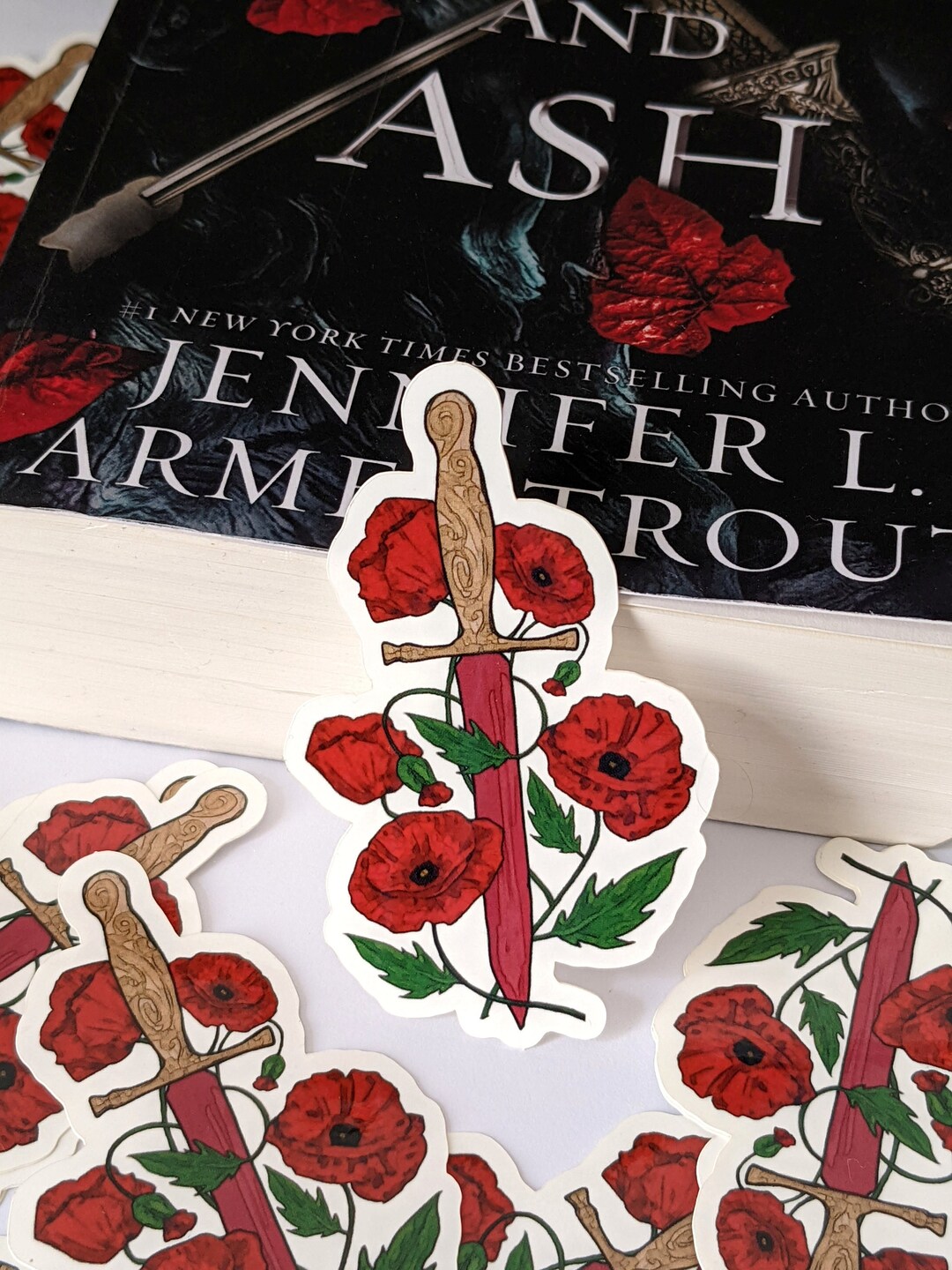 From Blood and Ash Themed Sticker, Bookish Sticker, Dagger and Poppy ...