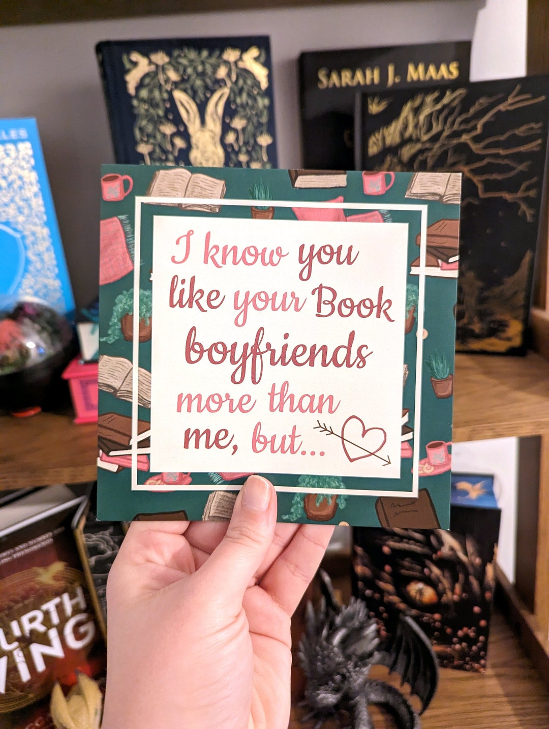 Book Boyfriend Bookish Smutty Greeting Card, Valentines, Birthday ...