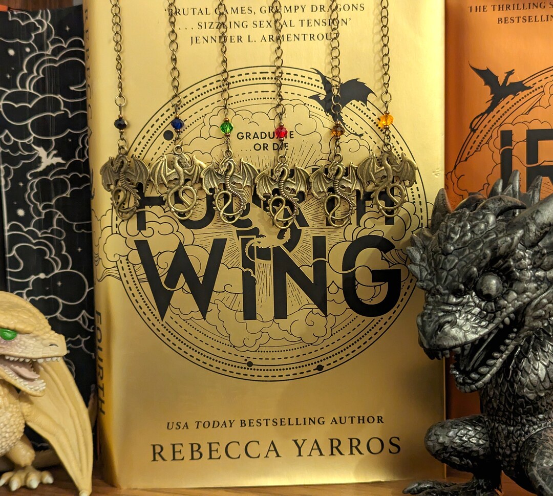 Fourth Wing Iron Flame Dragon Bookmarks, Dragon Colour Bookmarks, Metal ...