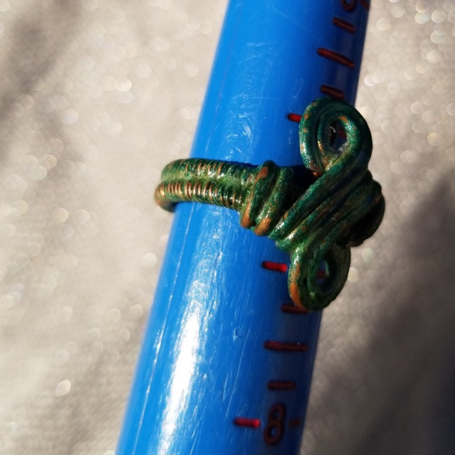 Green Copper Ring // Green Patina Ring // Woven Wire Ring // Minimalist ...