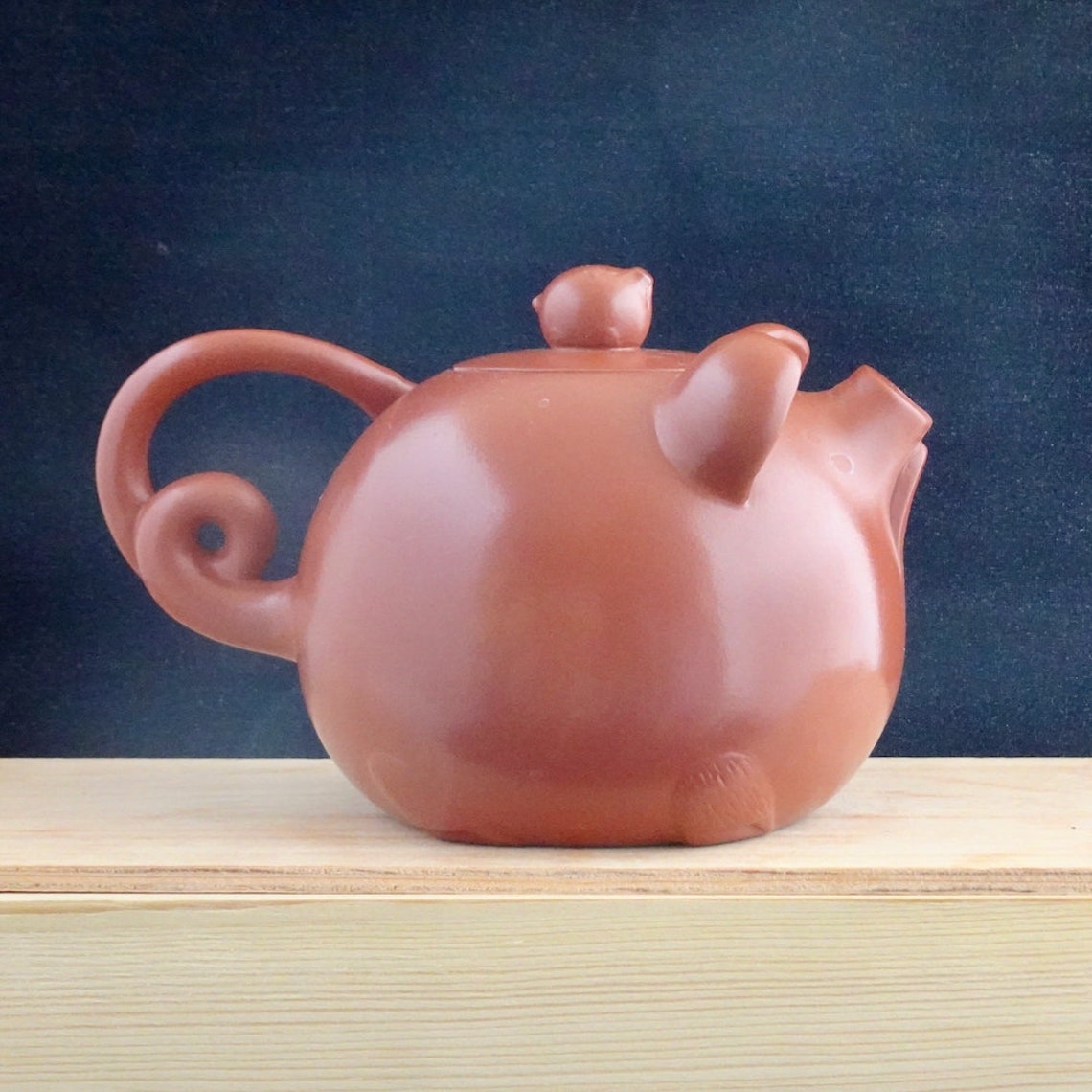 Grumpy Pig and Baby Piglet Teapot (300 Ml), Red Clay, Yixing Zisha ...