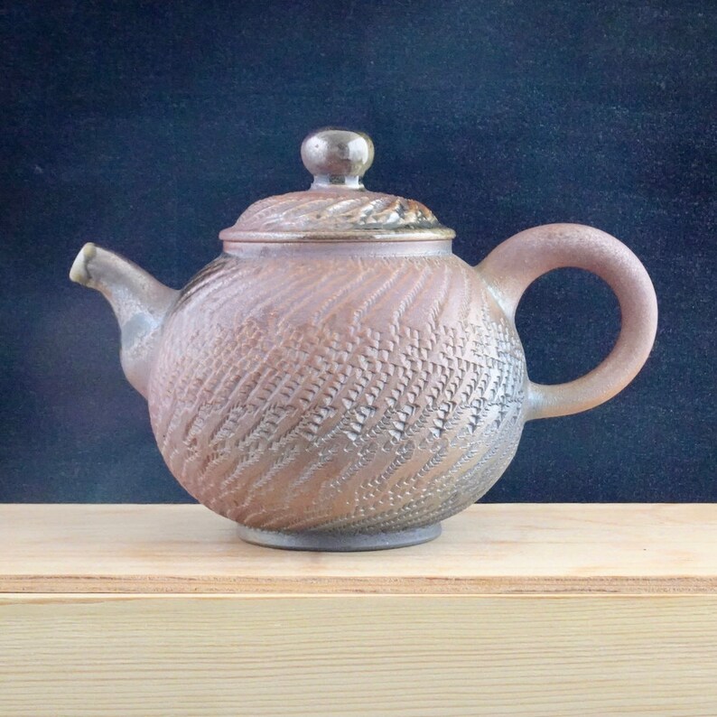 Sculptor Teapot (240 Ml), Handmade & Wood Fired, Bronze Color, Yixing ...