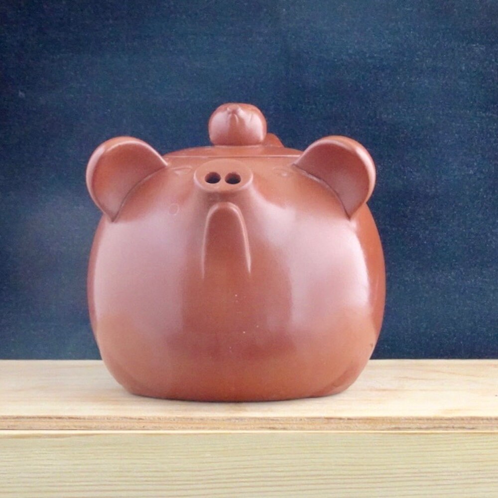Grumpy Pig and Baby Piglet Teapot (300 Ml), Red Clay, Yixing Zisha ...