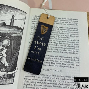 Go Away Im Drink... Reading Bookmark // Irish Stout, Dublin, Irish ...