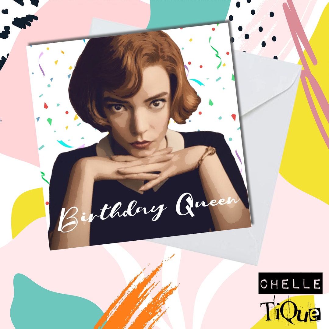 The Queen's Gambit "birthday Queen" Card // Birthday, Chess, Netflix - Etsy