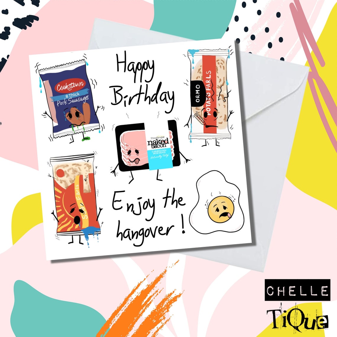 Happy Birthday Enjoy the Hangover Card // Ulster Fry Northern | Etsy
