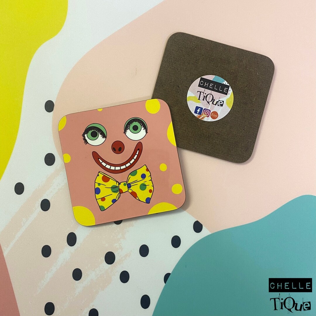 Mr Blobby Coaster // Crinkley Bottom Noel Edmonds House - Etsy