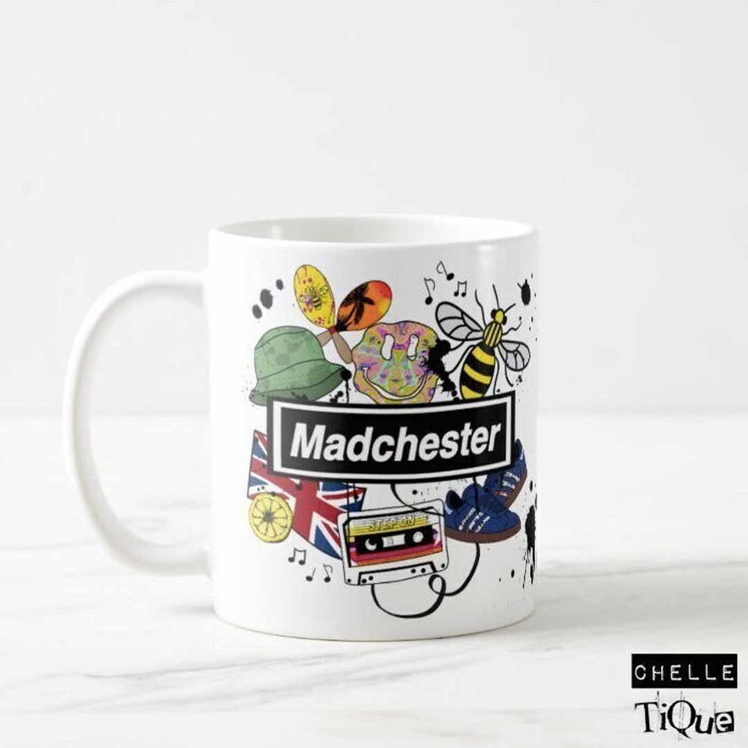 Madchester Mug // Manchester, 80's & 90's Nostalgia, Manc Music Scene ...