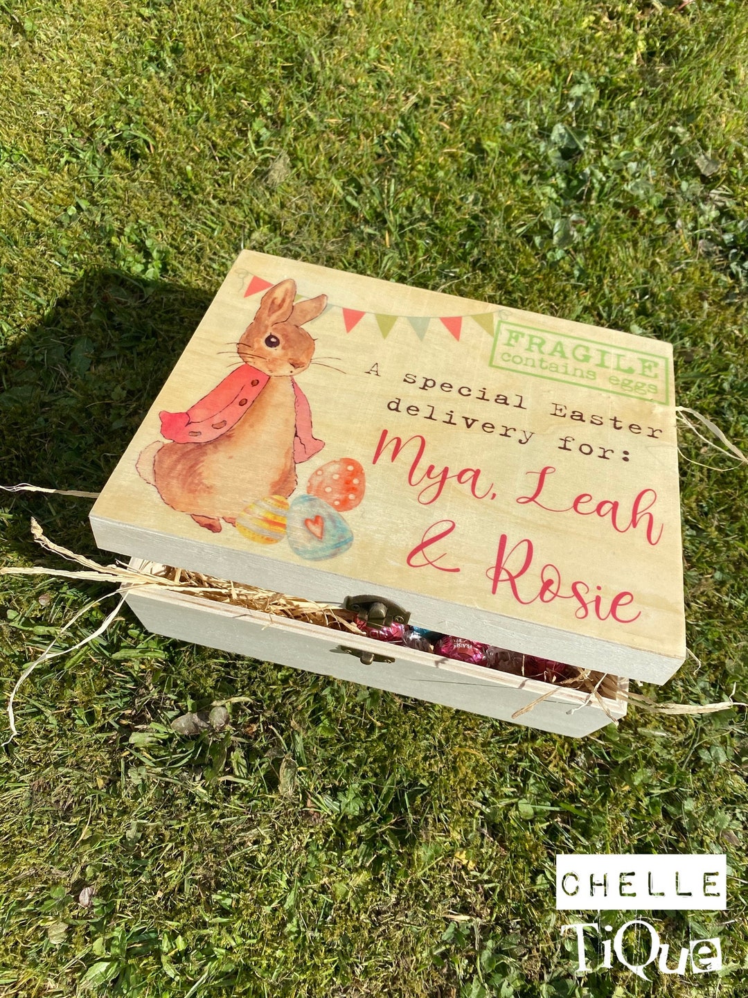 Girls Personalised Flopsy Bunny Easter Gift Box // Beatrix Potter ...