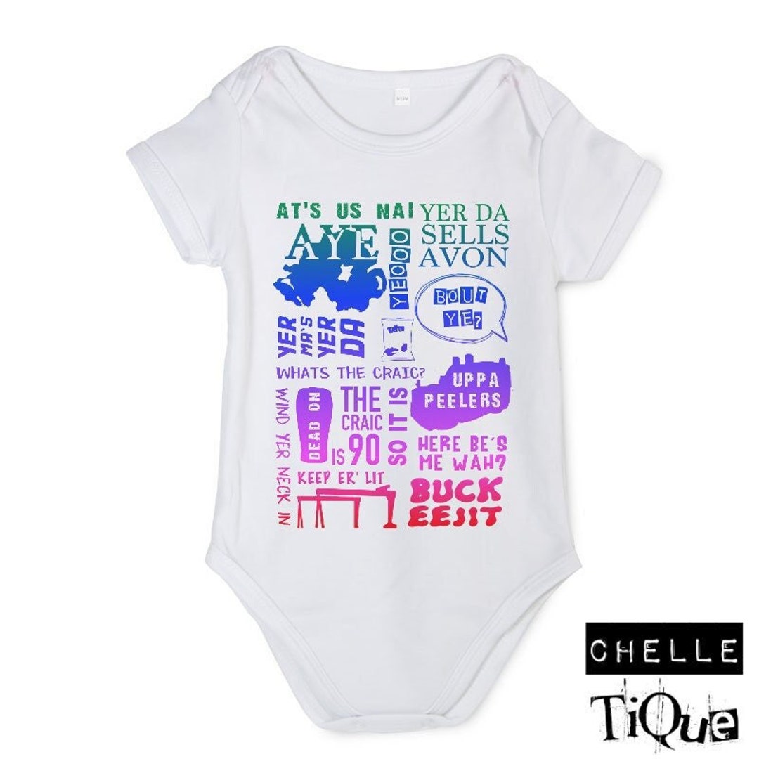Northern Ireland Slang Baby Grow// Norn Iron, Funny Sayings, Typography ...