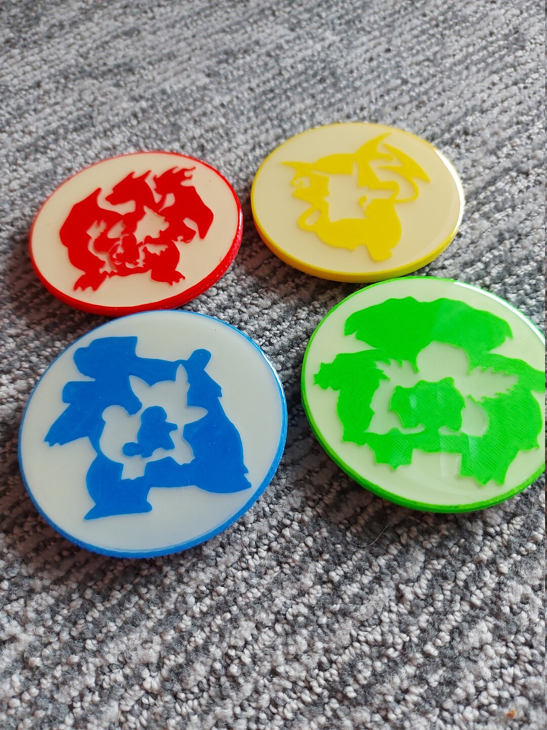 Set of 4 Pokemon Inspired 3D Printed Coasters - Etsy UK