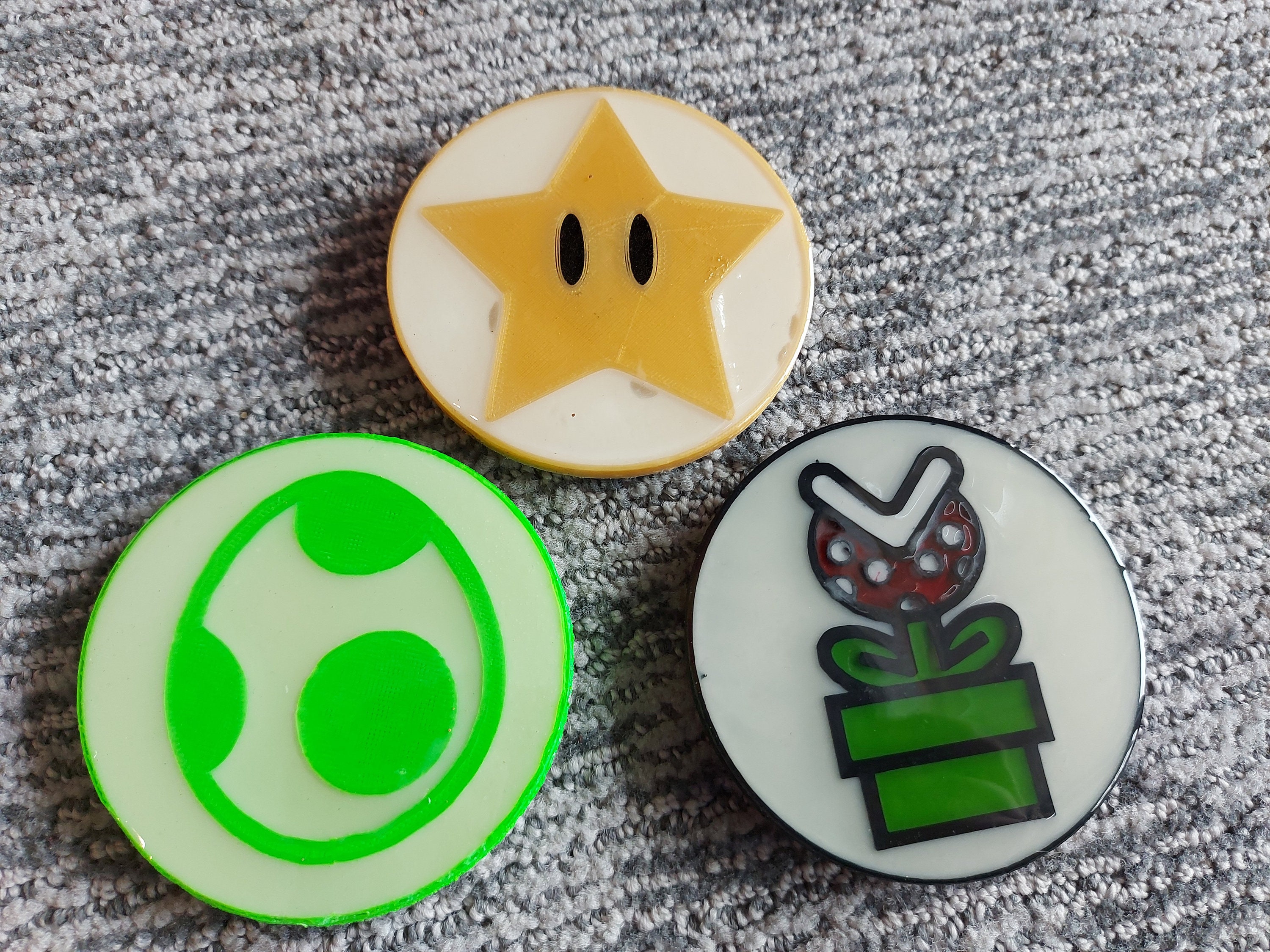 Set of 5 Mario Inspired 3D Printed Coasters - Etsy