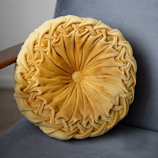 Mustard Velvet Pillow - Etsy