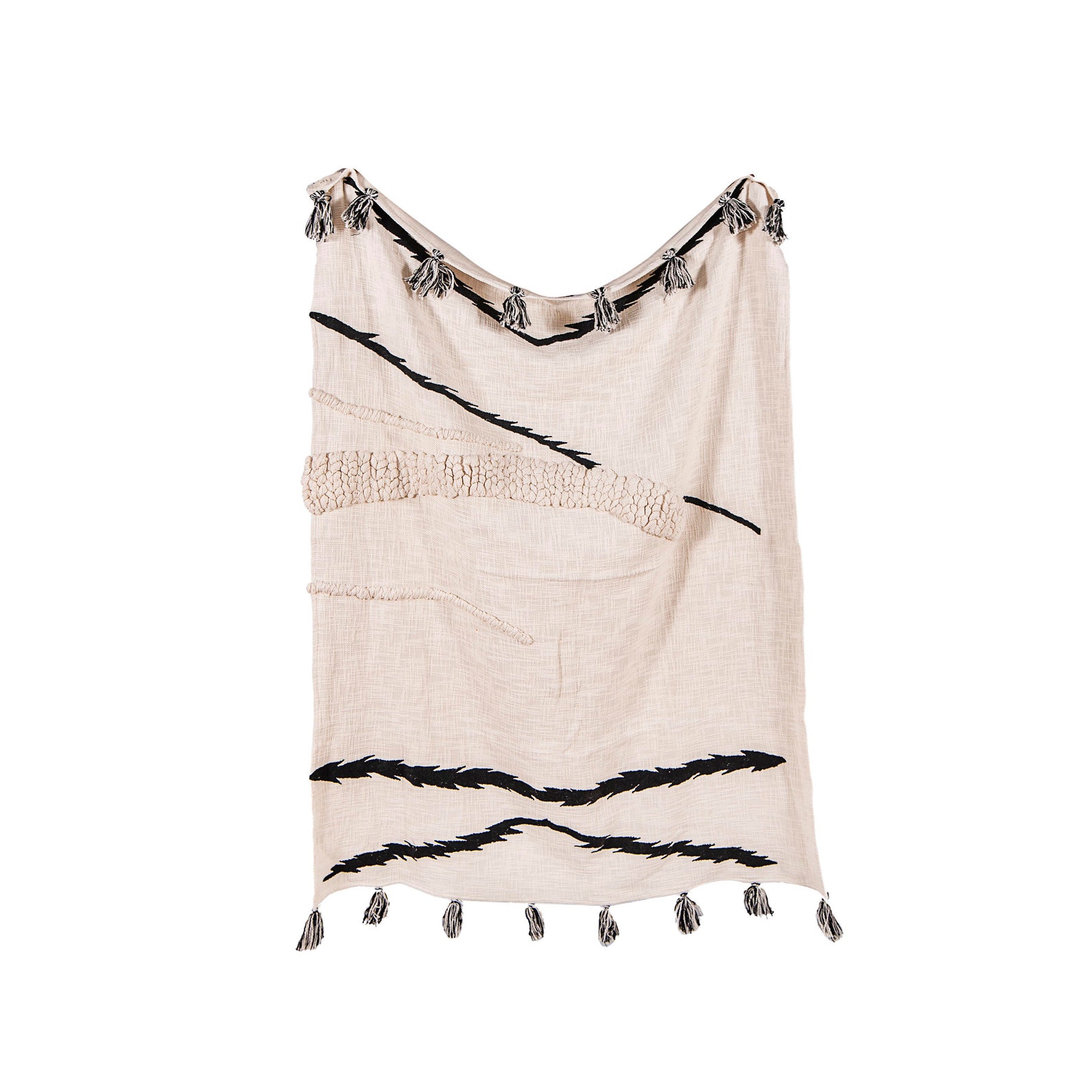 Exclusively Tufted and Embroidered Handmade Cotton Throw Boho | Etsy