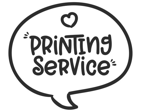 Printing Service Add On Printing Service for any of our | Etsy