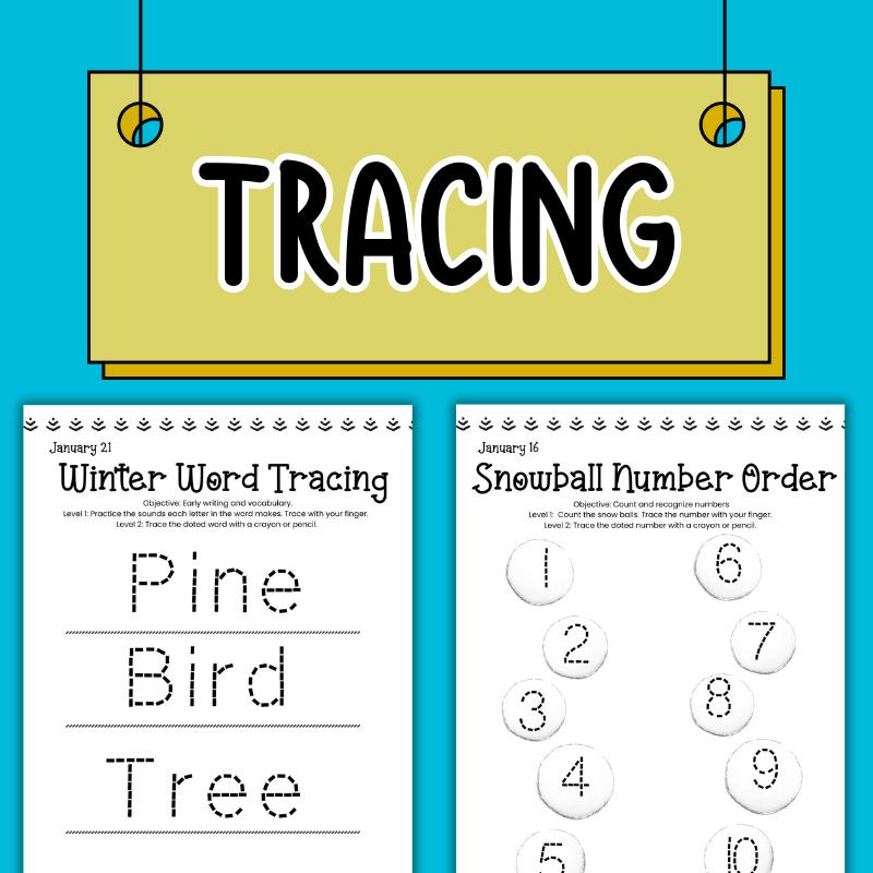 January Montessori Toddler Learning Activities Printable | 31 Day ...