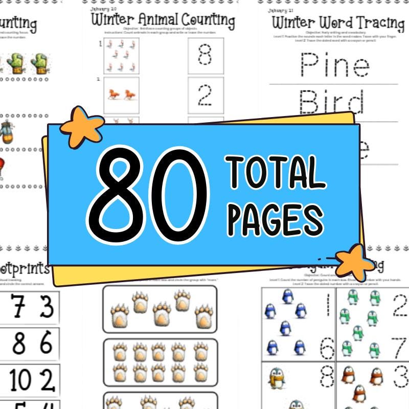 January Montessori Toddler Learning Activities Printable | 31 Day ...