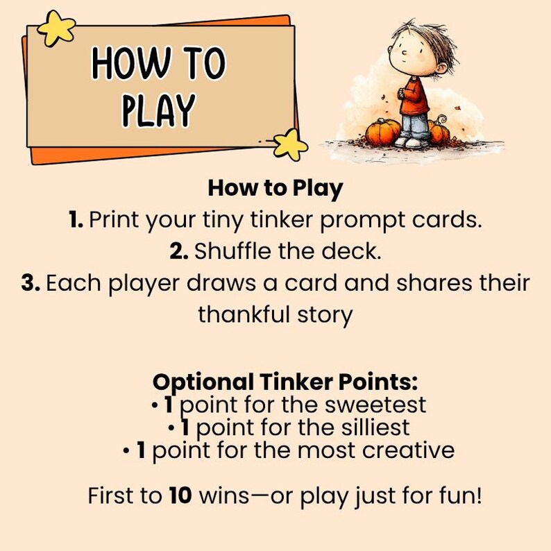 The Thankful Game – Tiny Tinker Grateful Thanksgiving Fall Family ...