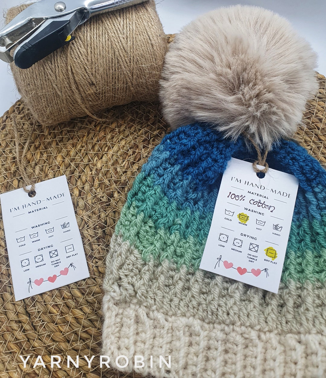 Printable Care Label Crochet Care Card Care Labels for - Etsy