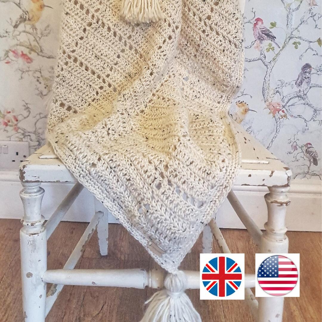 Filet Crochet Baby Blanket Pattern: Easy Modern Crochet (PDF Download ...