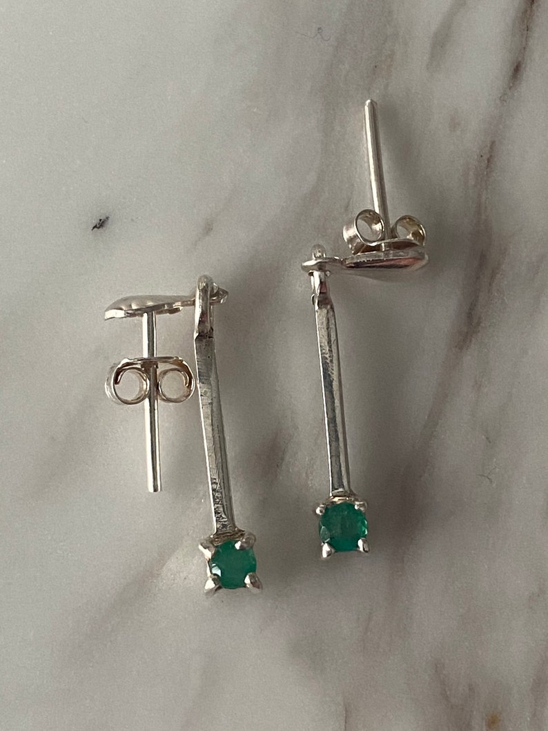 Genuine Colombian Set Emerald Pendant Necklace and - Etsy