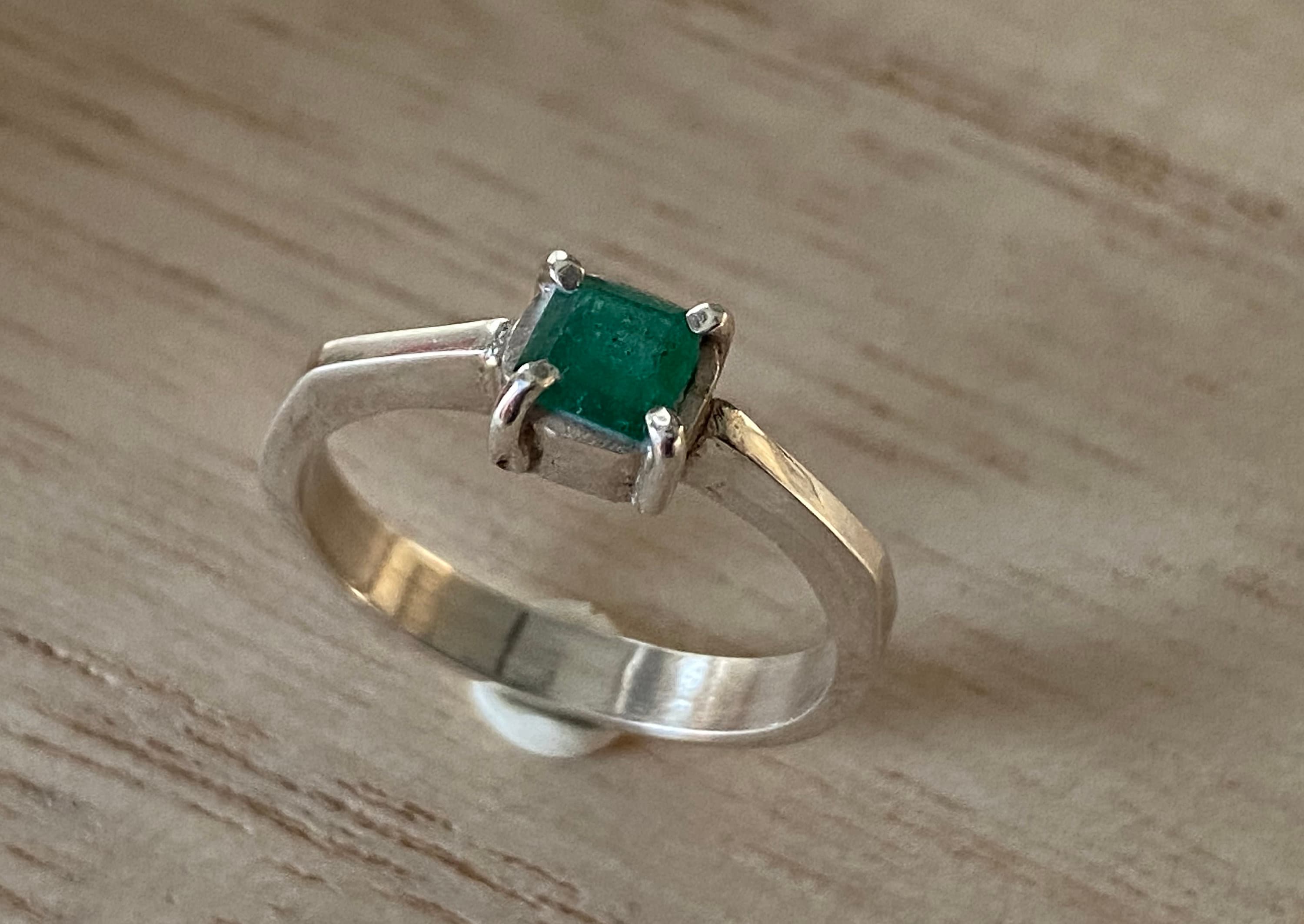 Größe 6 Echter kolumbianischer Smaragd Ring Silber 925 - Etsy.de