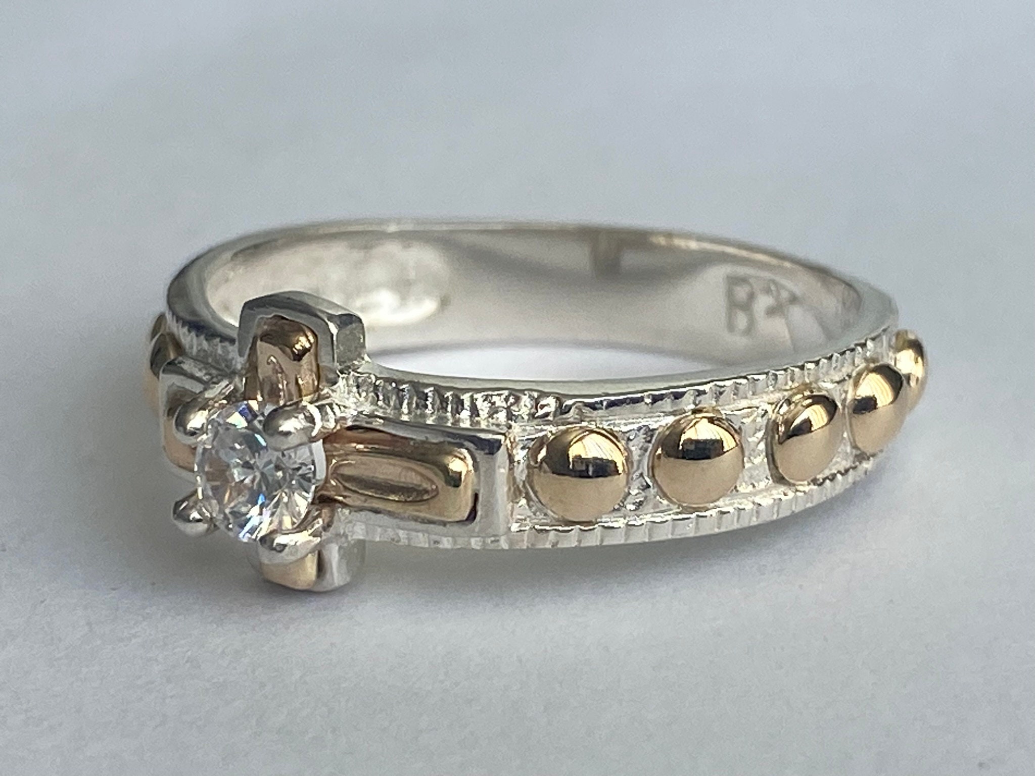 Unisex Rosary Ring Silver 925 and Gold 10k Size 5 to 13 - Etsy