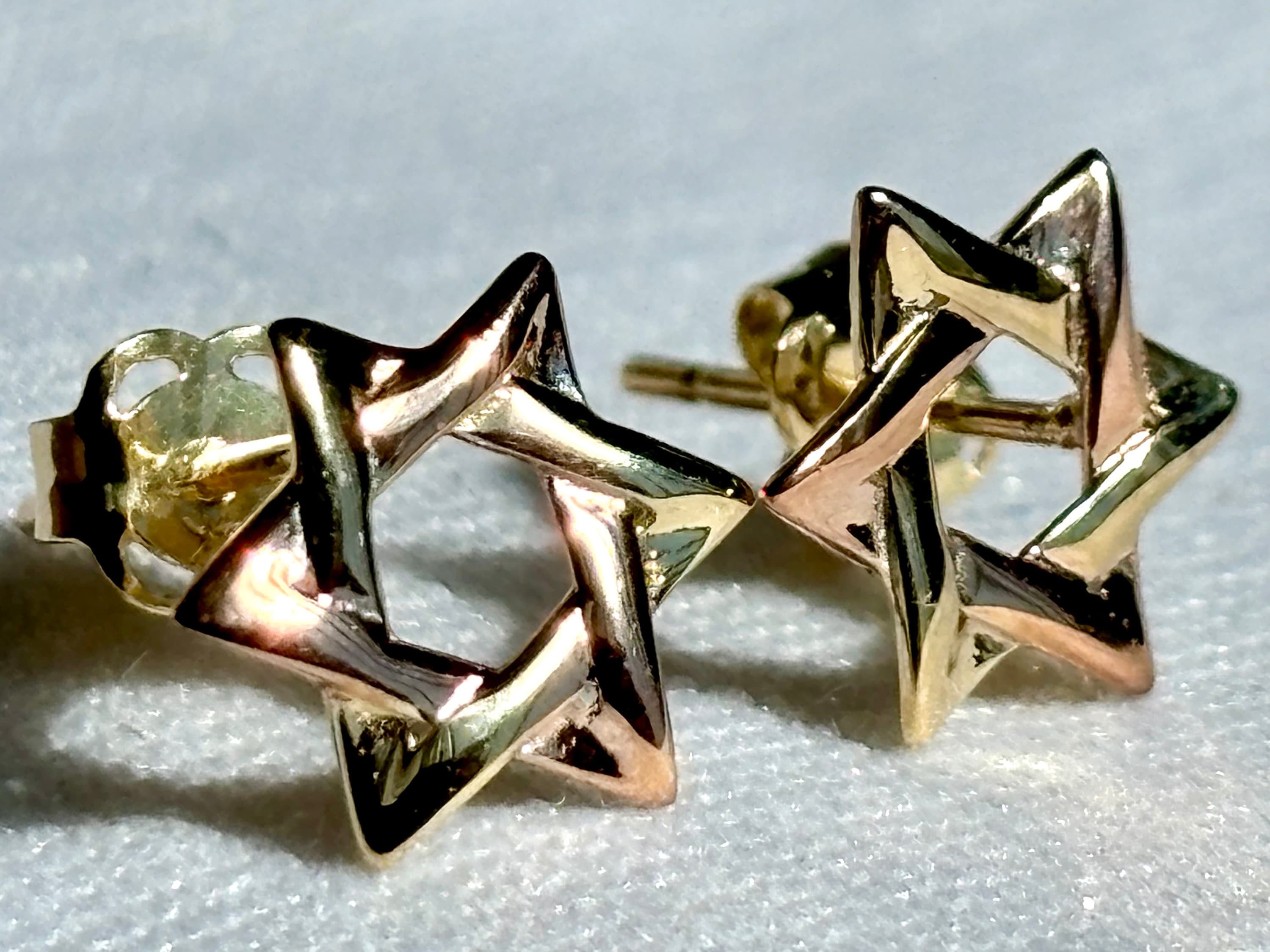Star of david stud earrings store