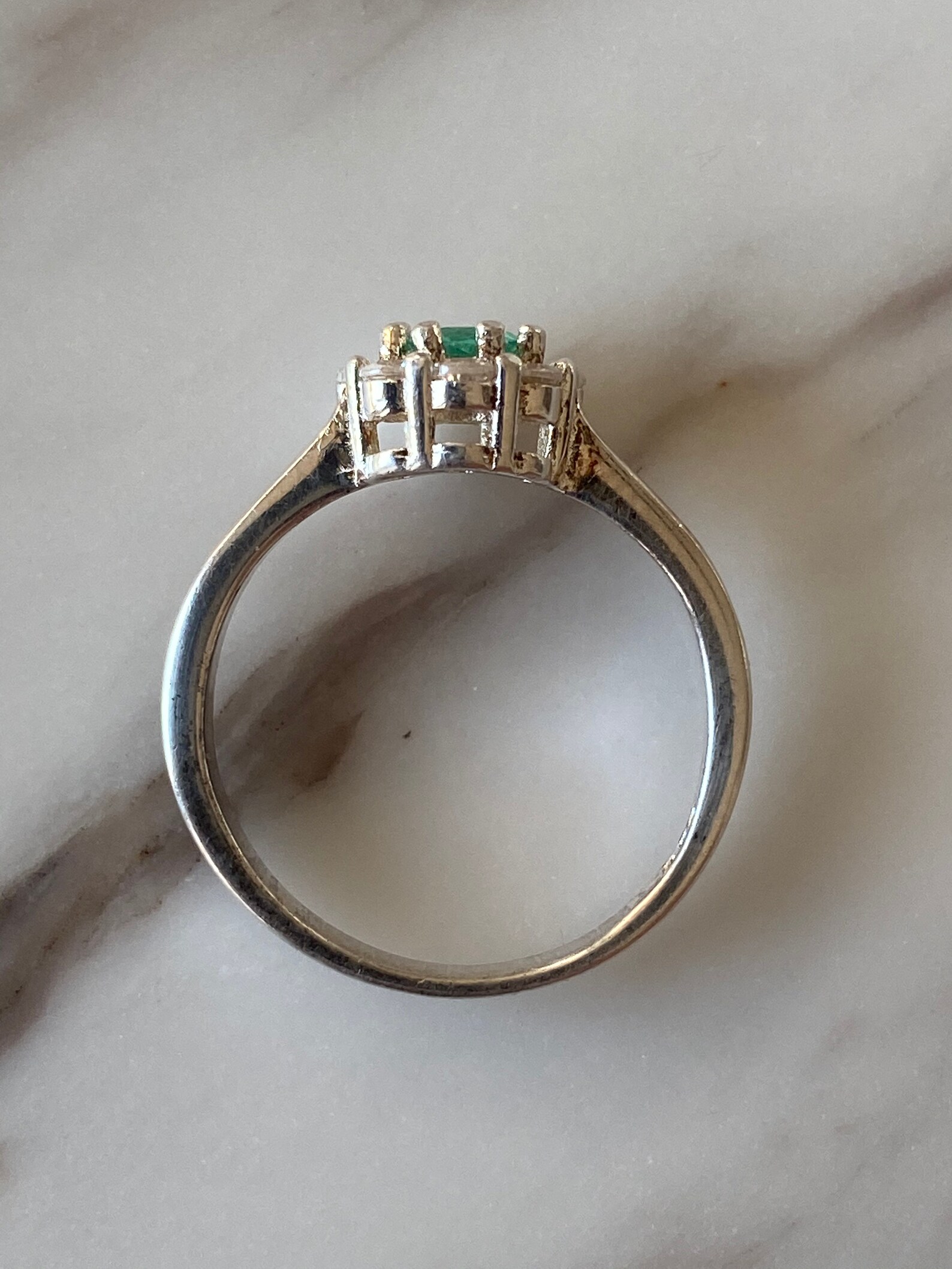 Size 5 Genuine Colombian emerald ring silver 925 real | Etsy