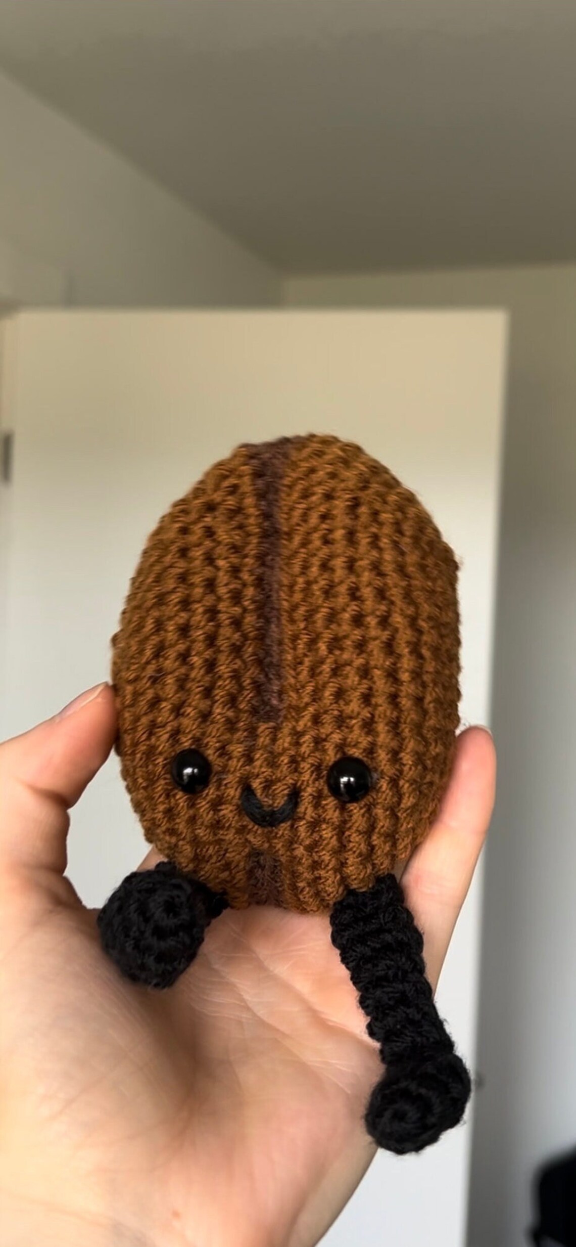 Crochet Coffee Bean Plushie: Handmade Coffee Lover Gift - Etsy