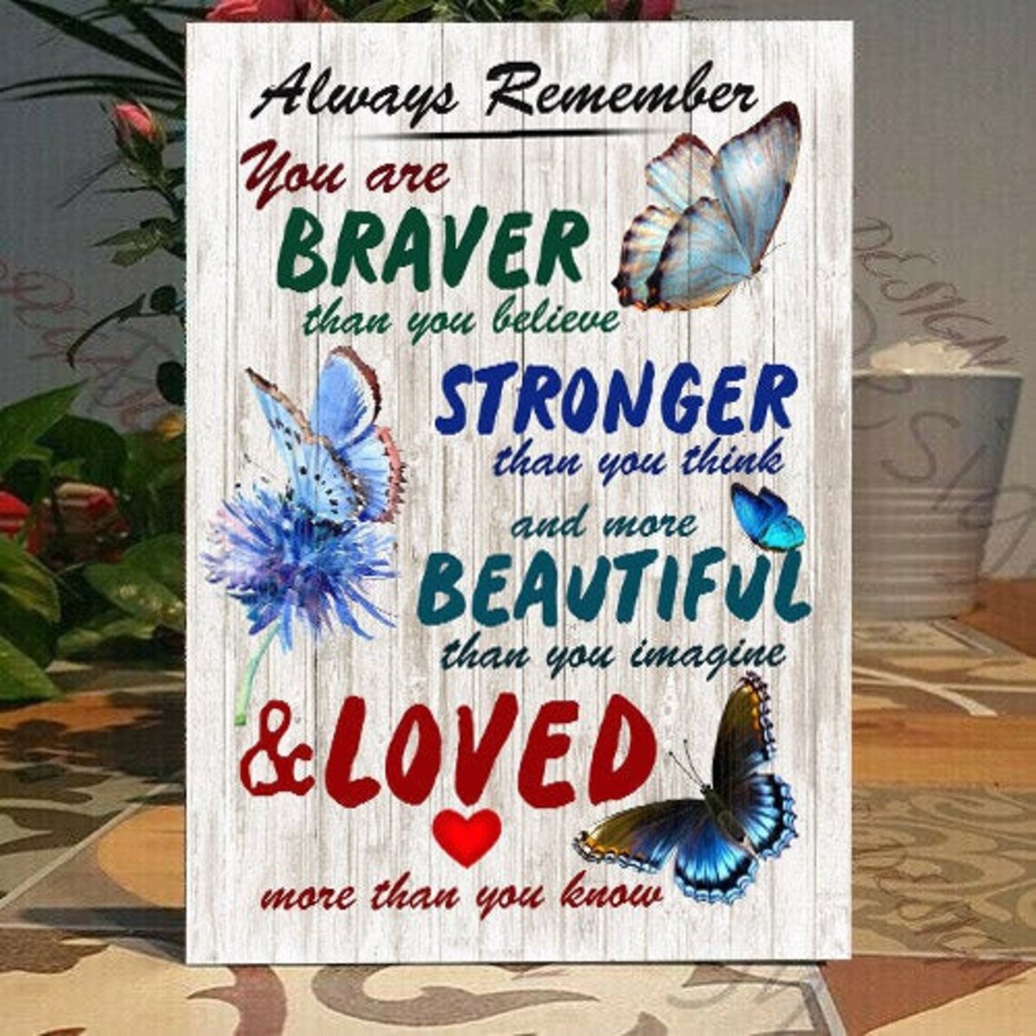 You are strong Beautiful Loved Best Friend Gift Shabby | Etsy