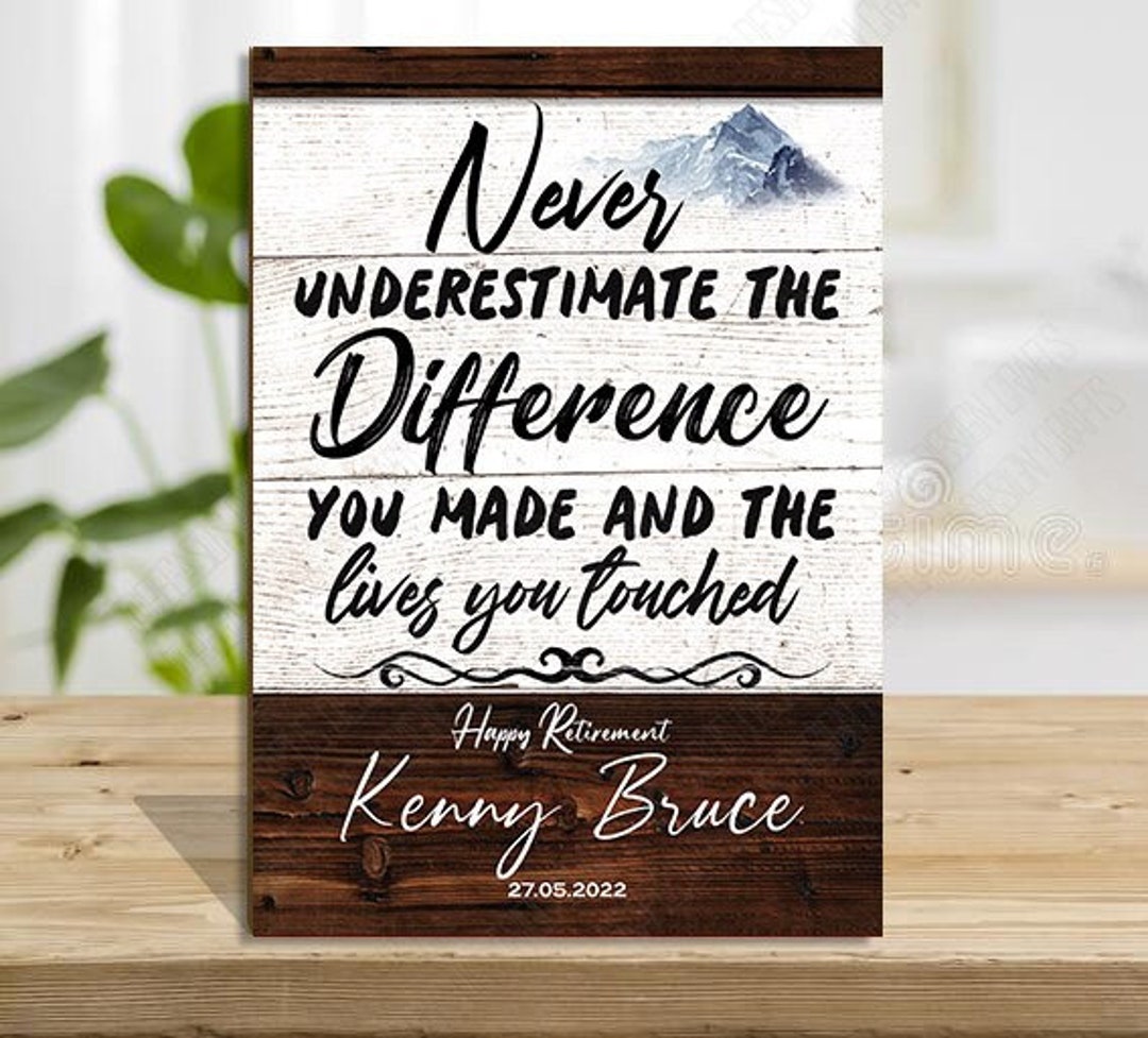 Personalised, Happy Retirement Plaque, Retirement Gift Idea for Co ...